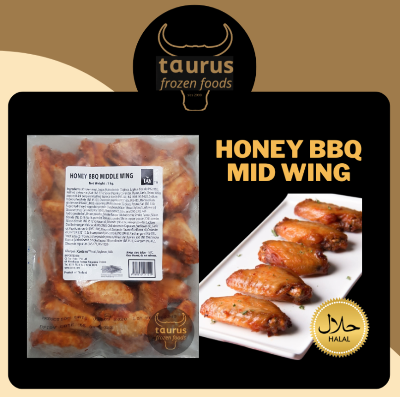 Honey BBQ Middle Wing 1kg (Tay) – TaurusFrozenFoods